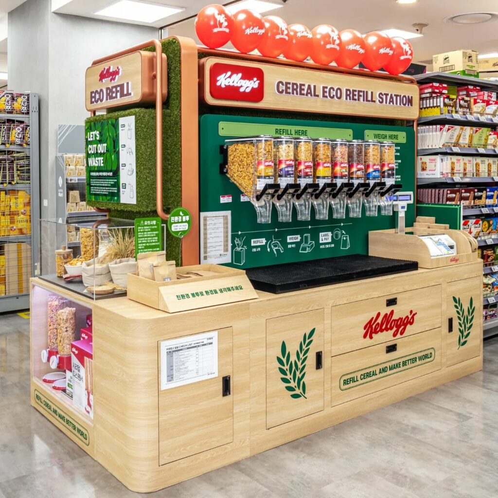 Kellogg's Cereal Refill Station In Lotte Mart Allows You To Be Eco-friendly