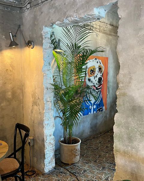 Dalmatian Drink Wine At This European Style Cafe With Dalmatian Mascot